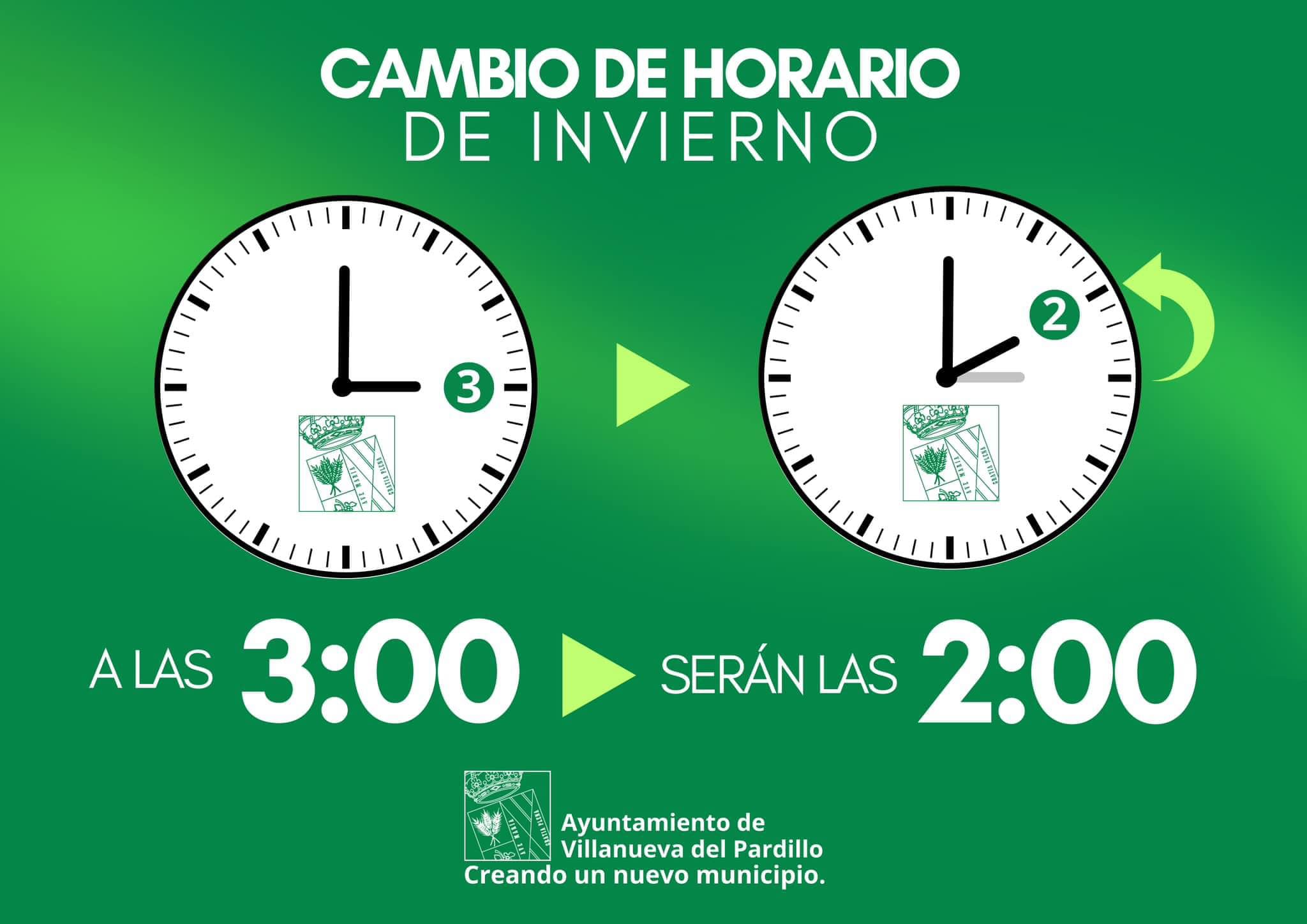 Cambio de horario de invierno